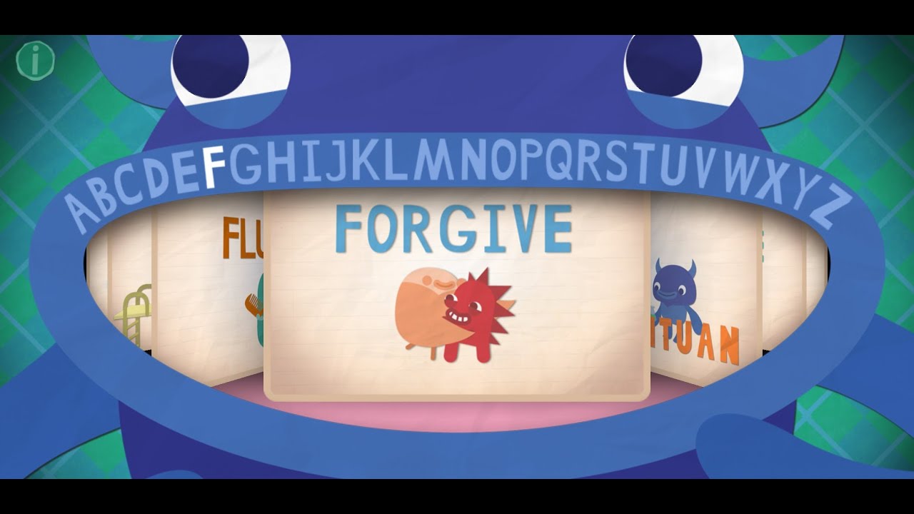 Letter F Forgive Endless Alphabet A To Z Originator Games Youtube