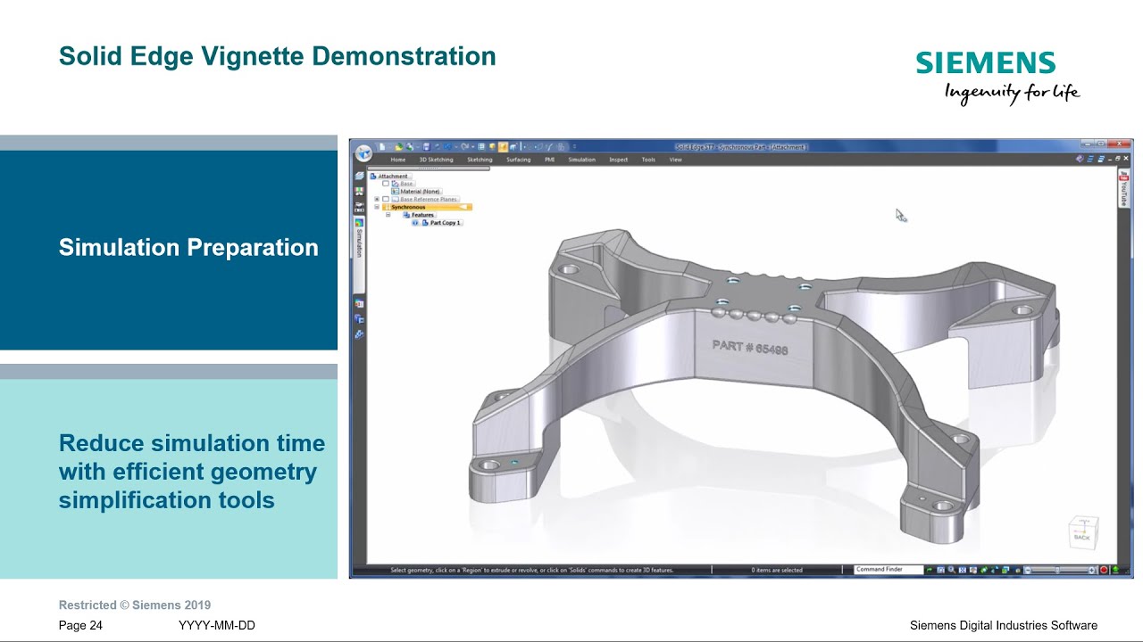 Solid Edge Simulation Preparation Youtube