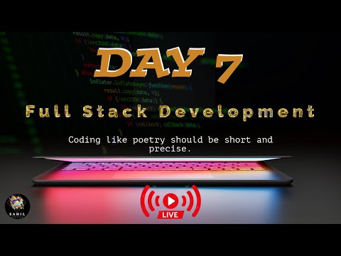 Day 7 Of Full Stack Development Series Coding Livestream Youtube