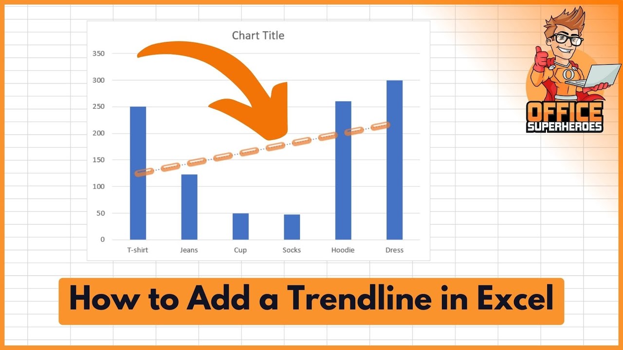 How To Add A Trendline In Excel Youtube