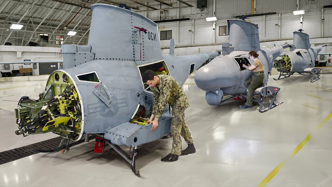 Inside Us Advanced Factory Assembling Feared Helicopter Drone Mq 8