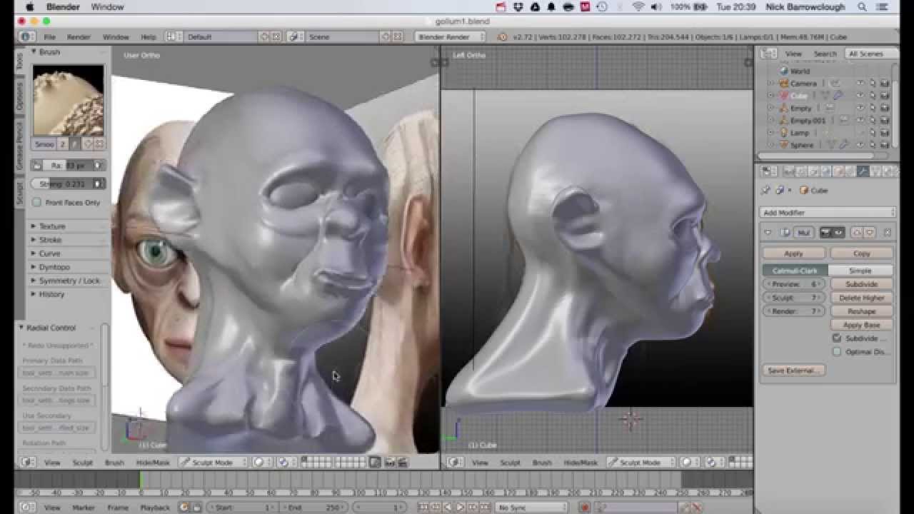 Blender Sculpting A Head Tutorial Youtube