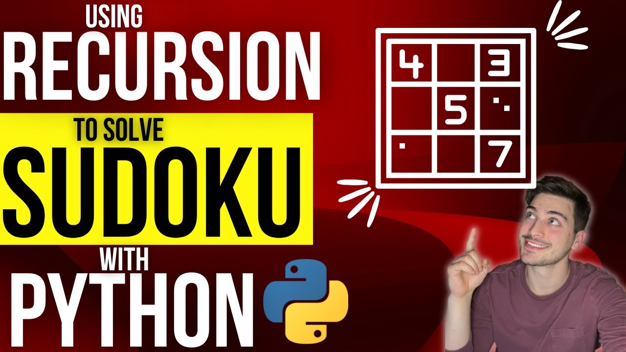 Solve Sudoku Puzzles Using Python And Recursive Programming Youtube