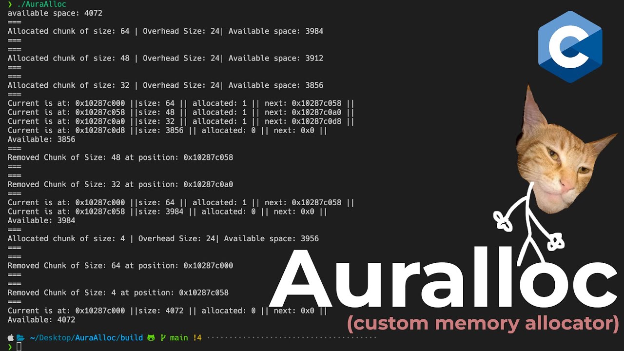 Auraalloc Implementing A Custom Memory Allocator Youtube