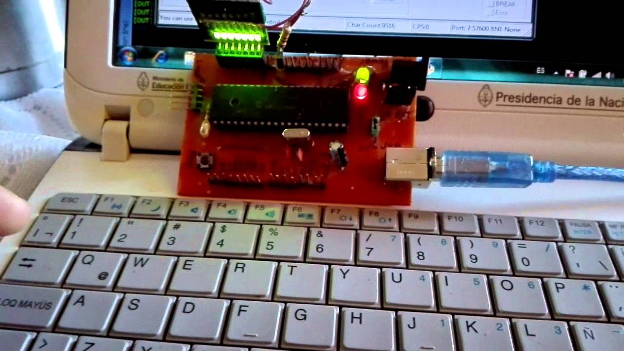 Pinguino 18f4550 Leds Usb Cdc Processing Youtube