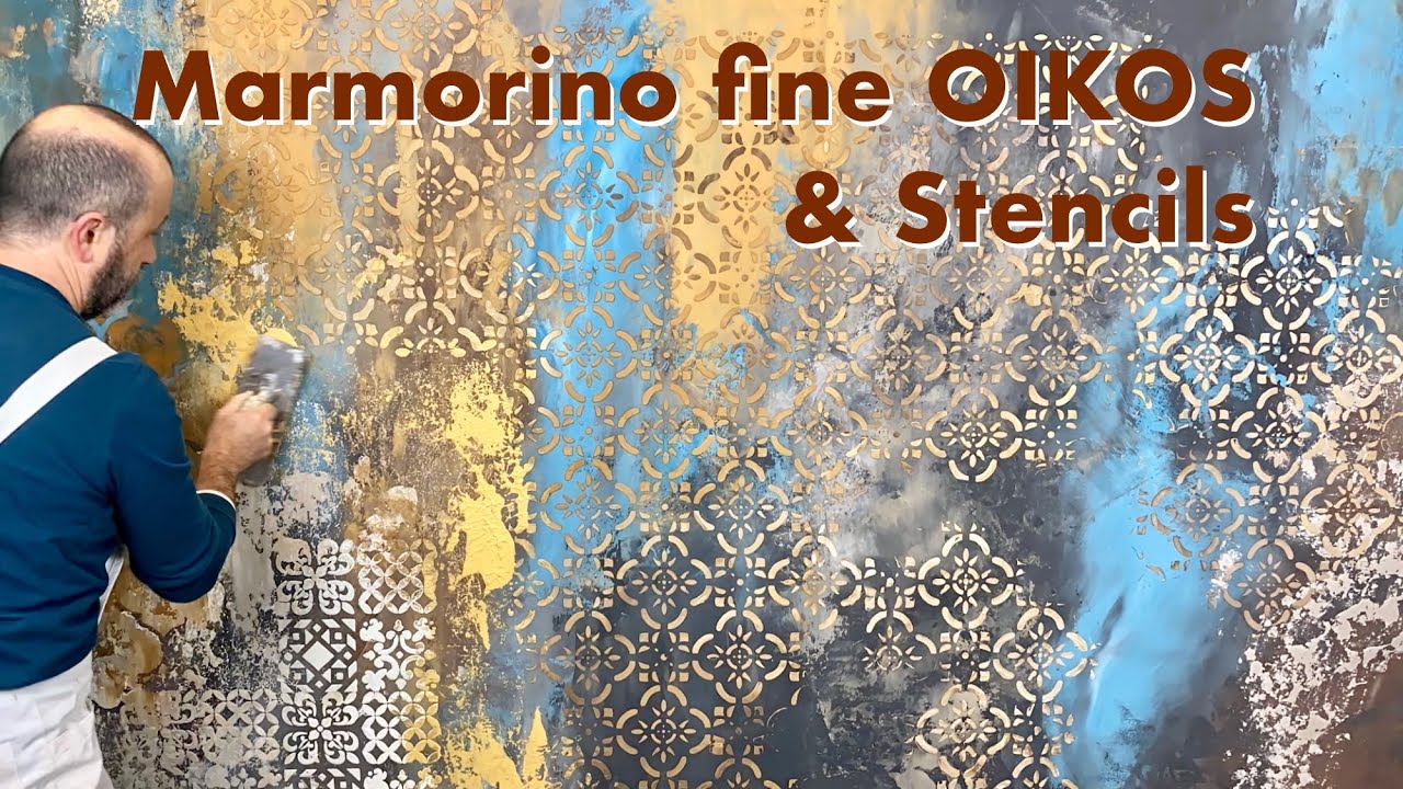 Marmorino Fine De Oikos Stencils Youtube