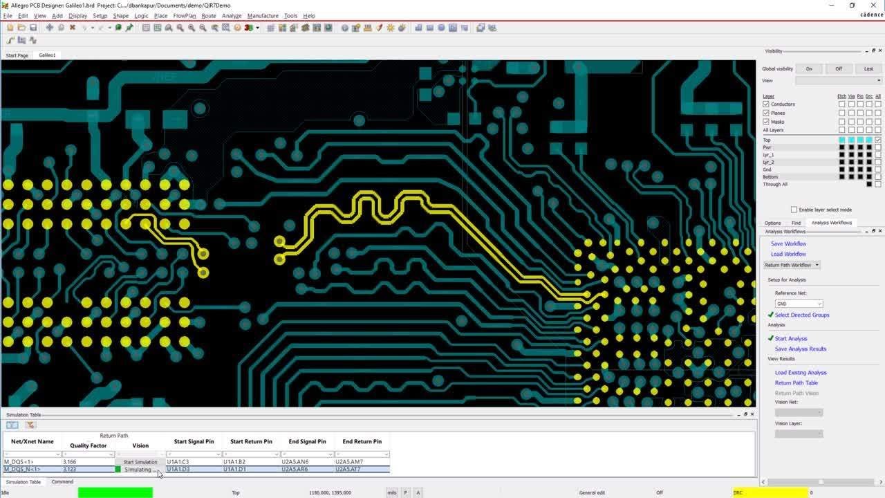 Pcb Return Path Analysis Orcad Pcb Designer Youtube