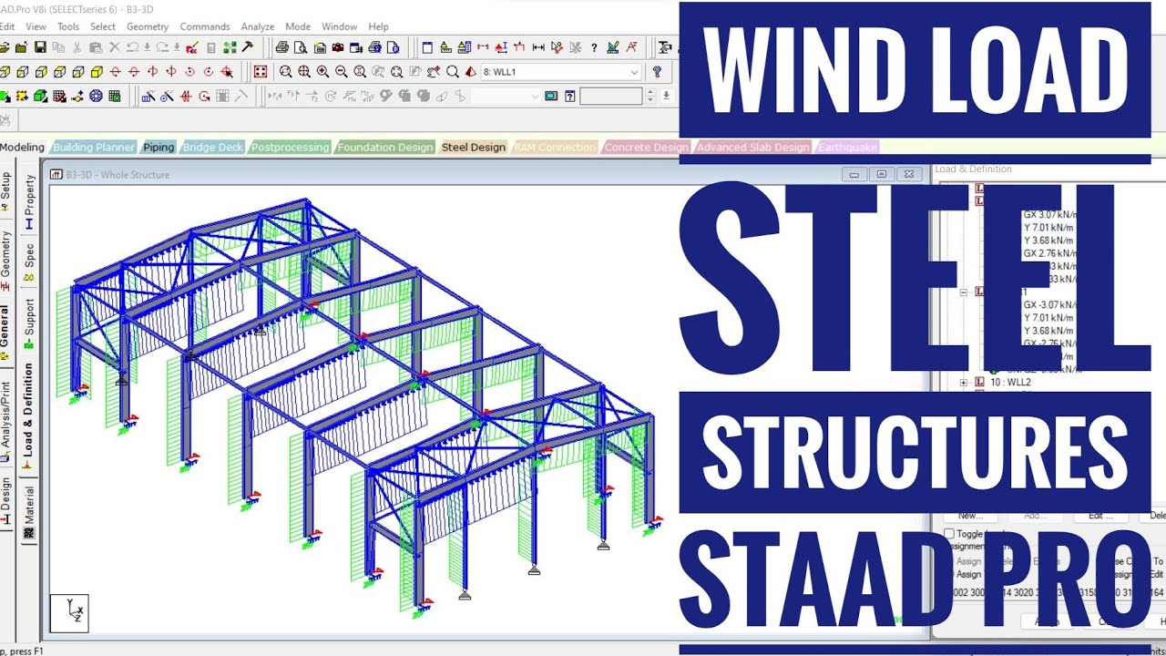 Peb Structure Wind Load Assigning On Peb Steel Structures In Staad