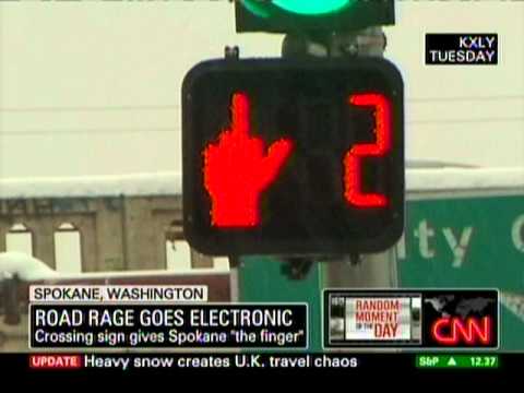 Traffic Sign Flips Motorists The Middle Finger Youtube
