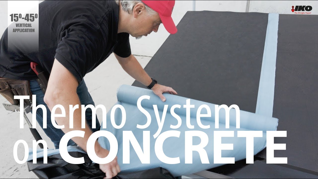 How To Apply The Iko Shingles Thermo System On A Concrete Roof Youtube