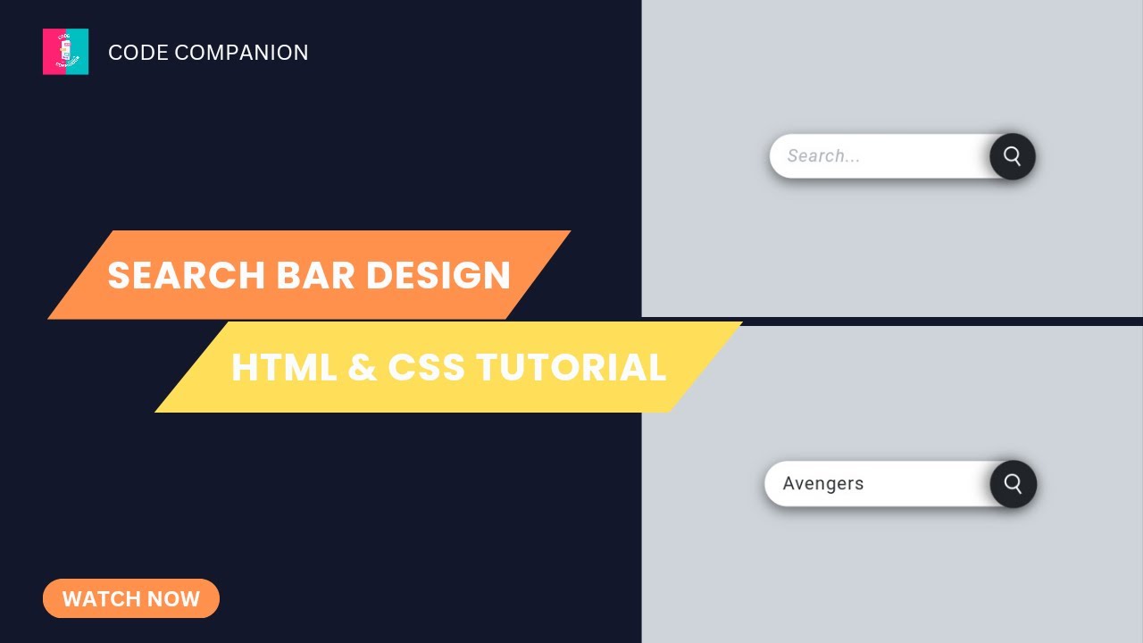 Search Bar Html Css Tutorial Search Bar Design Using Html And Css