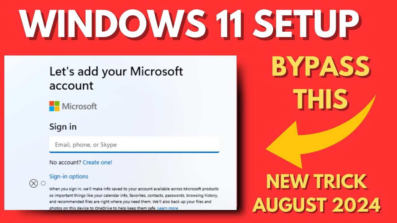 Bypass Microsoft Account Login Windows 11 23h2 24h2 Bypass Windows 11