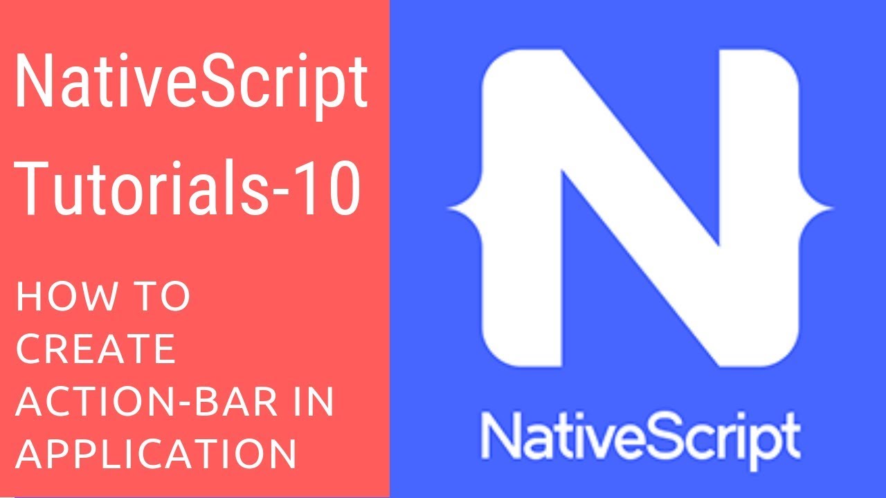 Nativescript Tutorials 10 How To Use Actionbar Youtube