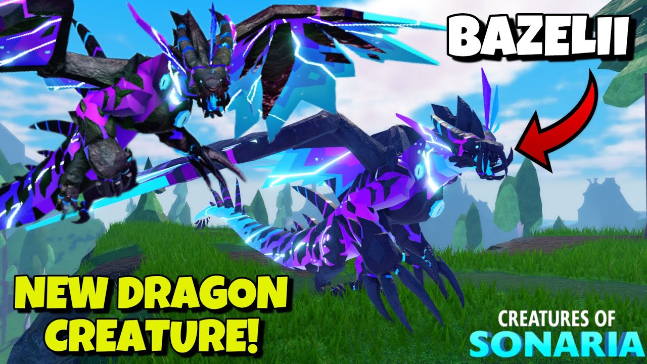 New Dragon Creature Bazelii Showcase Creatures Of Sonaria Youtube