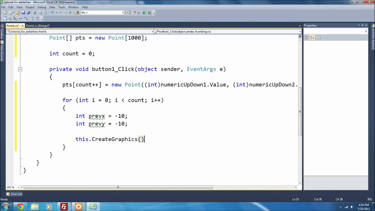 C Graphics Simple Graph Tutorial Youtube