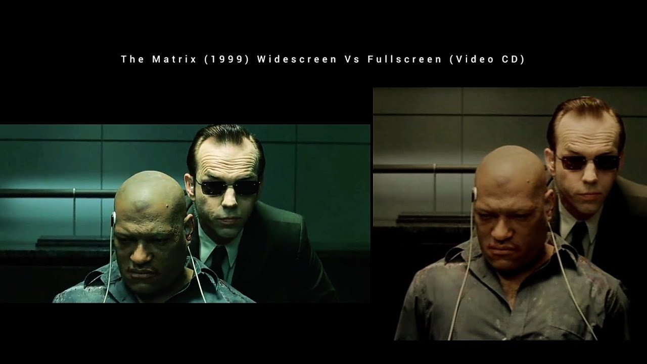The Matrix Widescreen Vs Fullscreen Video Cd Agent Smith