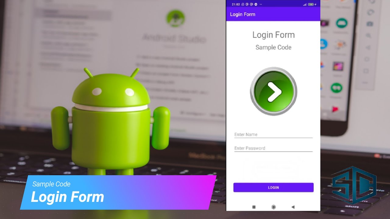 Android Login Form By Sample Code Android Tutorial Android 2021