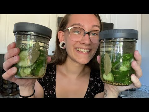 My First Time Fermenting Homegrown Cucumbers Youtube