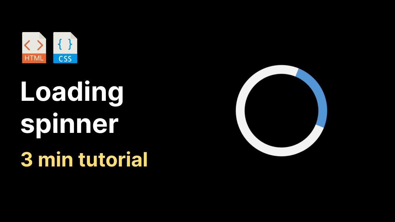 How To Create Animated Circle Loading Spinner In Html Css Youtube