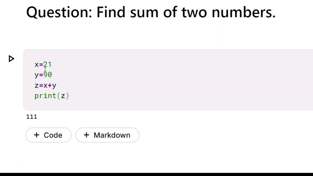 002 Sum Of Two Numbers Using Python Input Function Python Basic