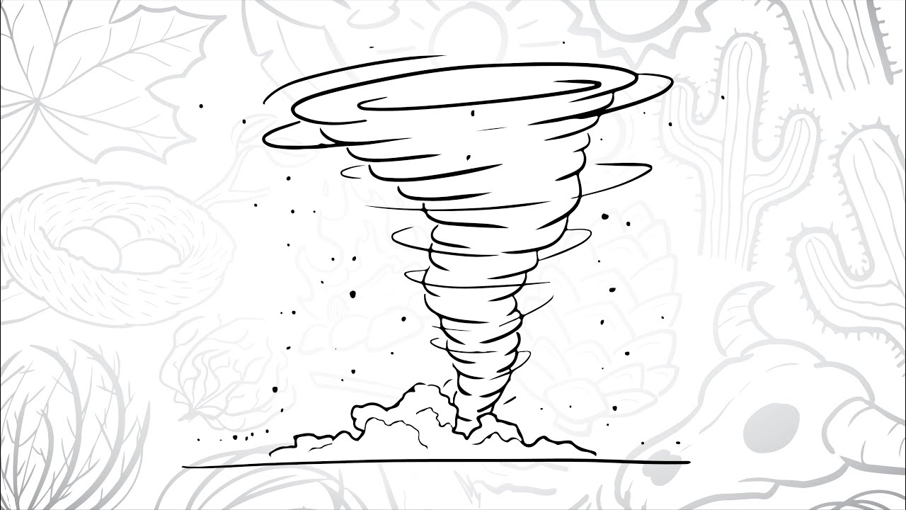 рџњєпёџ How To Draw A Simple Tornado Step By Step Lesson пёџ Youtube
