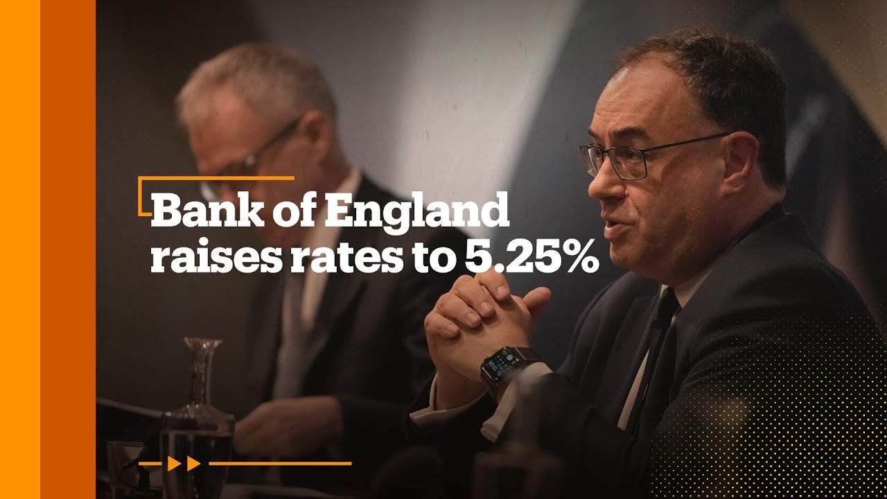 Bank Of England Raises Interest Rates To 5 25 Youtube