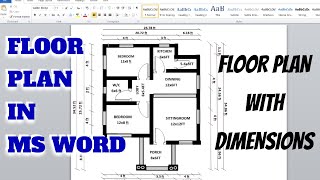How To Make A Floor Plan In Ms Word With Dimensions Floor Plan In ...