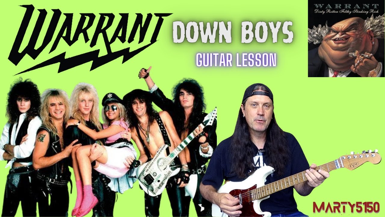 How To Play Down Boys By Warrant Guitar Lesson Jani Lane Josh Lewis