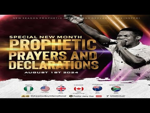 August Special New Month Prophetic Prayers And Declarations Nsppd