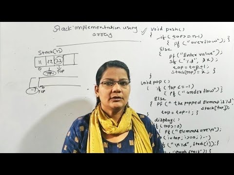 Stack Implementation Using Array In C Push And Pop Operation Program