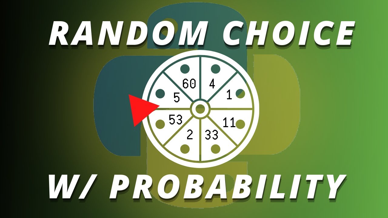 How To Randomly Choose From A List Using Probabilities In Python Youtube