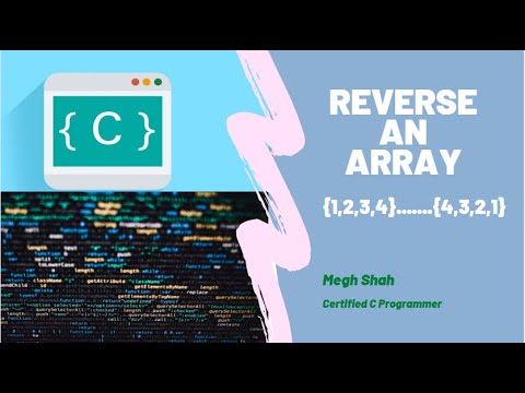 Reverse An Array Using C Programming Youtube