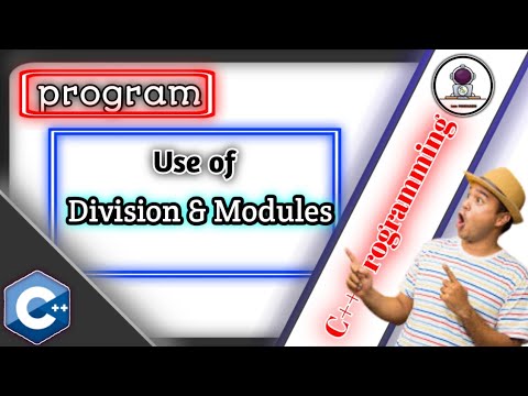 Use Of Division And Modules Operator In C C Program Find