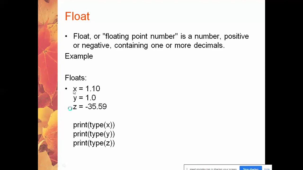 Python Int Float Complex Numbers Youtube