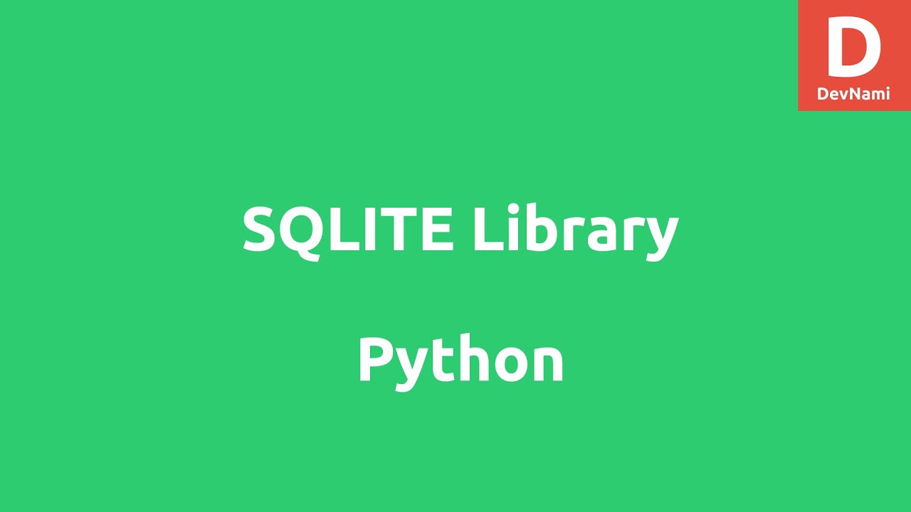 Python Sqlite Tutorial Youtube