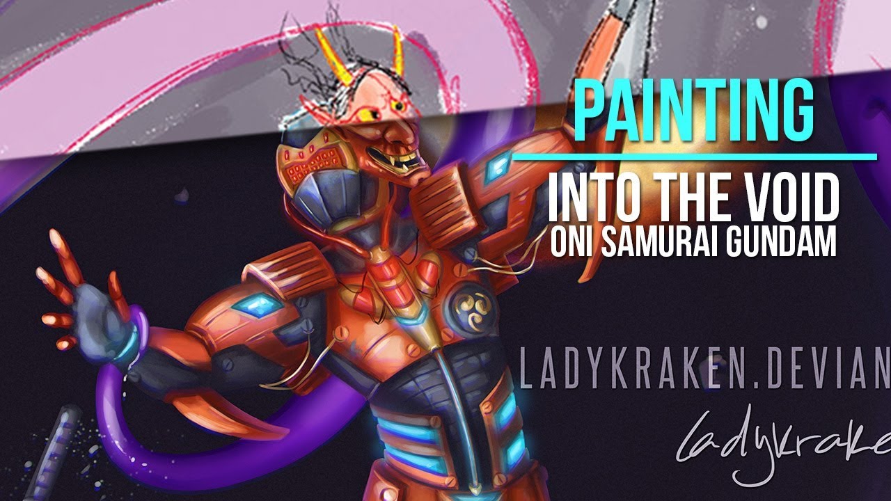 Into The Void Oni Samurai Gundam Oc Steps Digital Painting Tutorial