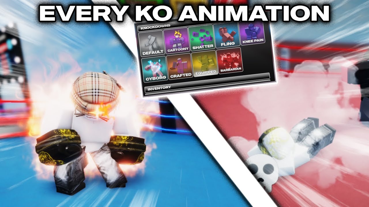 Every New Knockdown Animation In Untitled Boxing Game Untitled Boxing