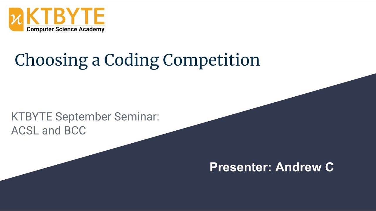 Choosing A Coding Competition Youtube