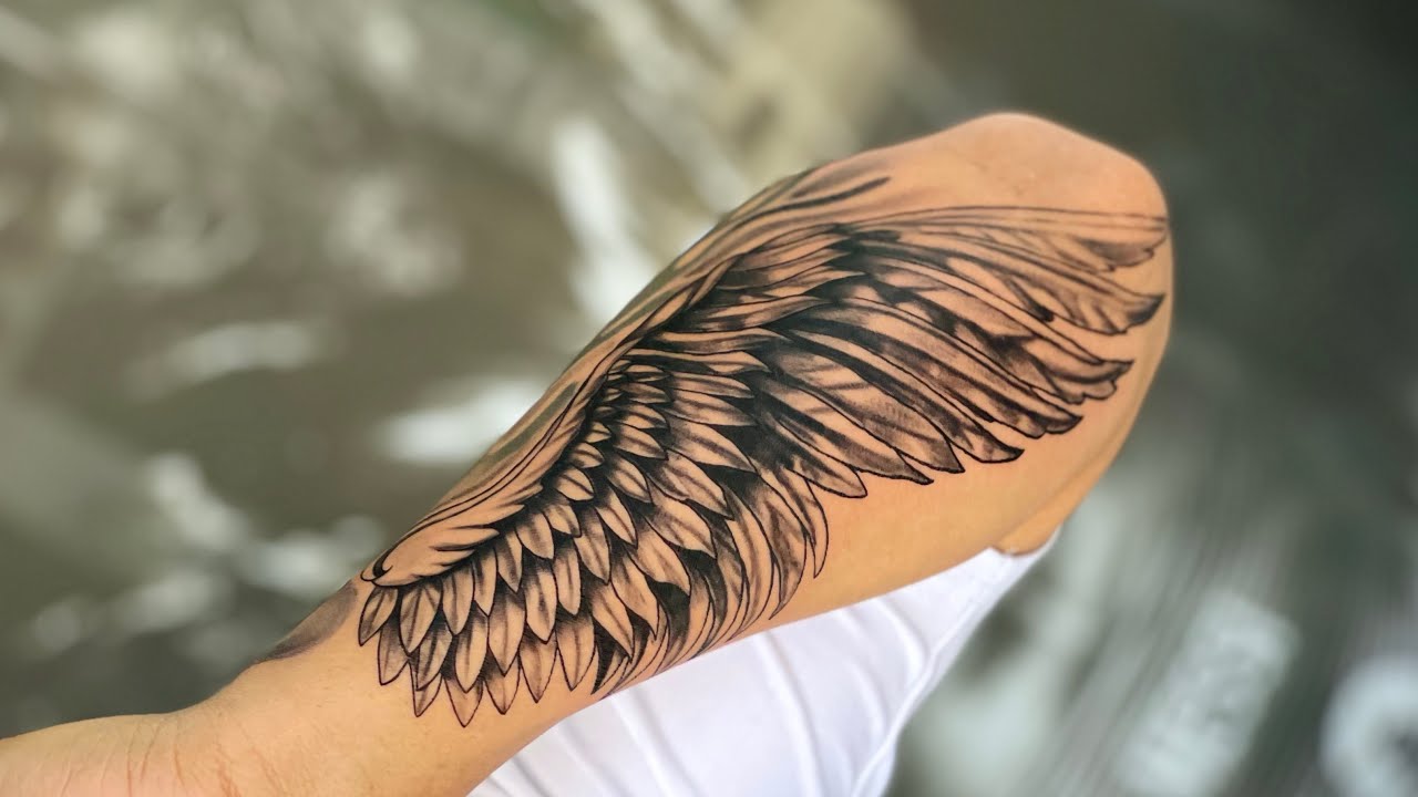 Wings Tattoo Full Tutorial Youtube