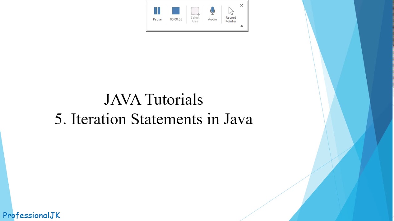Java Tutorials Iteration Statements In Java Youtube