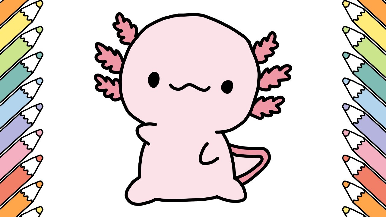How To Draw Cute Axolotl Drawing Step By Step Guide Drawing All Thief