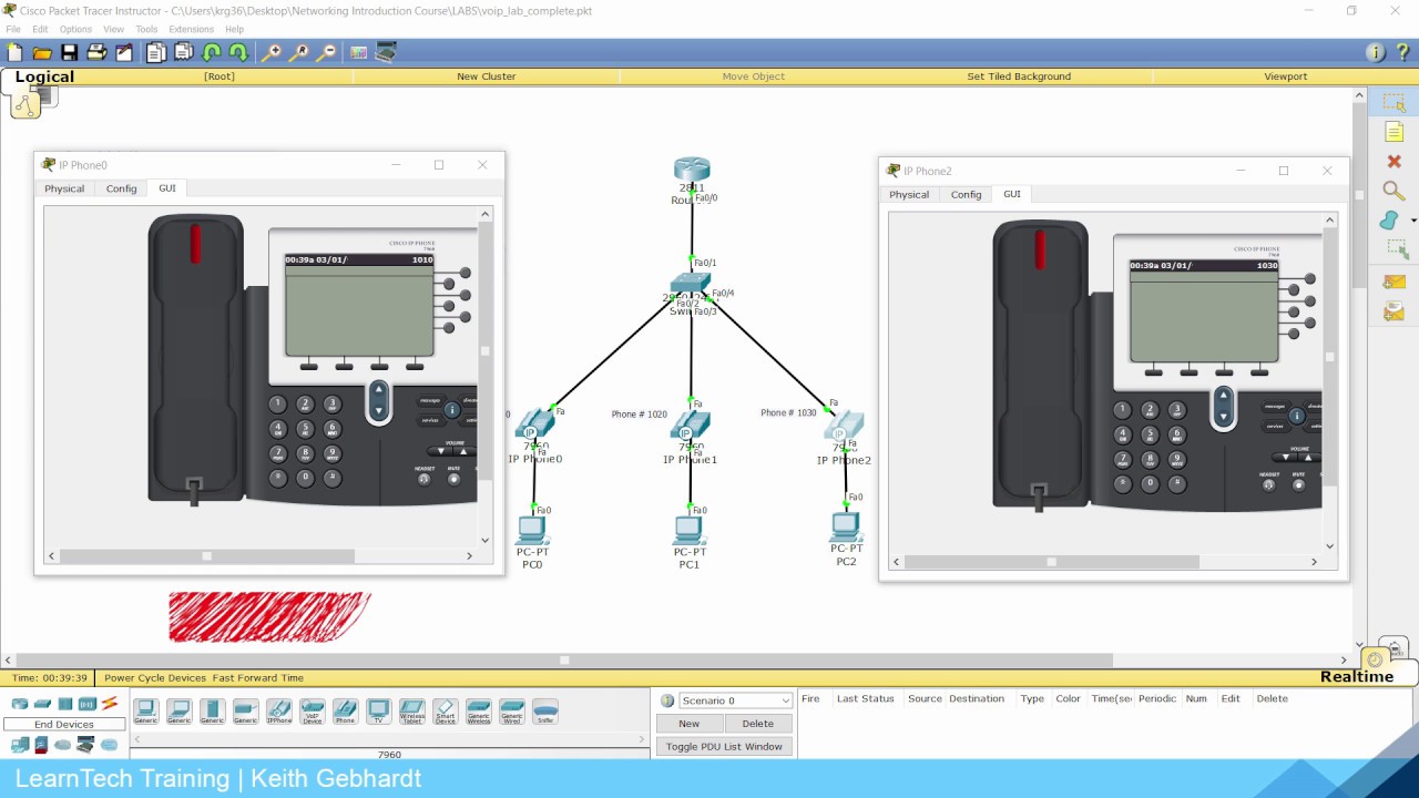 Configuring Voip Phones In Cisco Packet Tracer Youtube