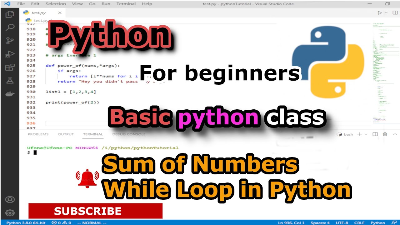 How To Sum Of Numbers Using While Loop Python Tutorial For Beginners