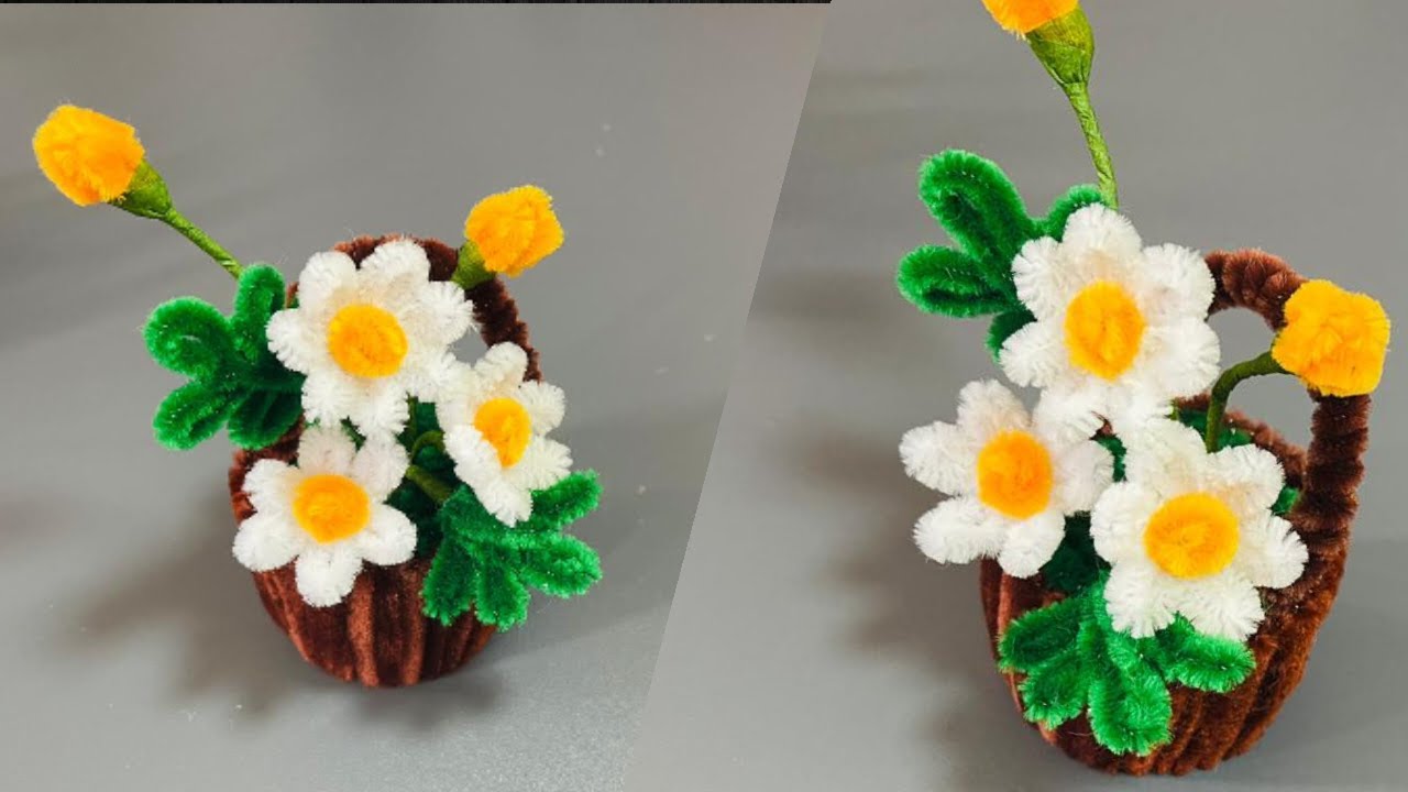 Tutorial Bunga Dari Kawat Bulu How To Make Pipe Cleaner Flower And