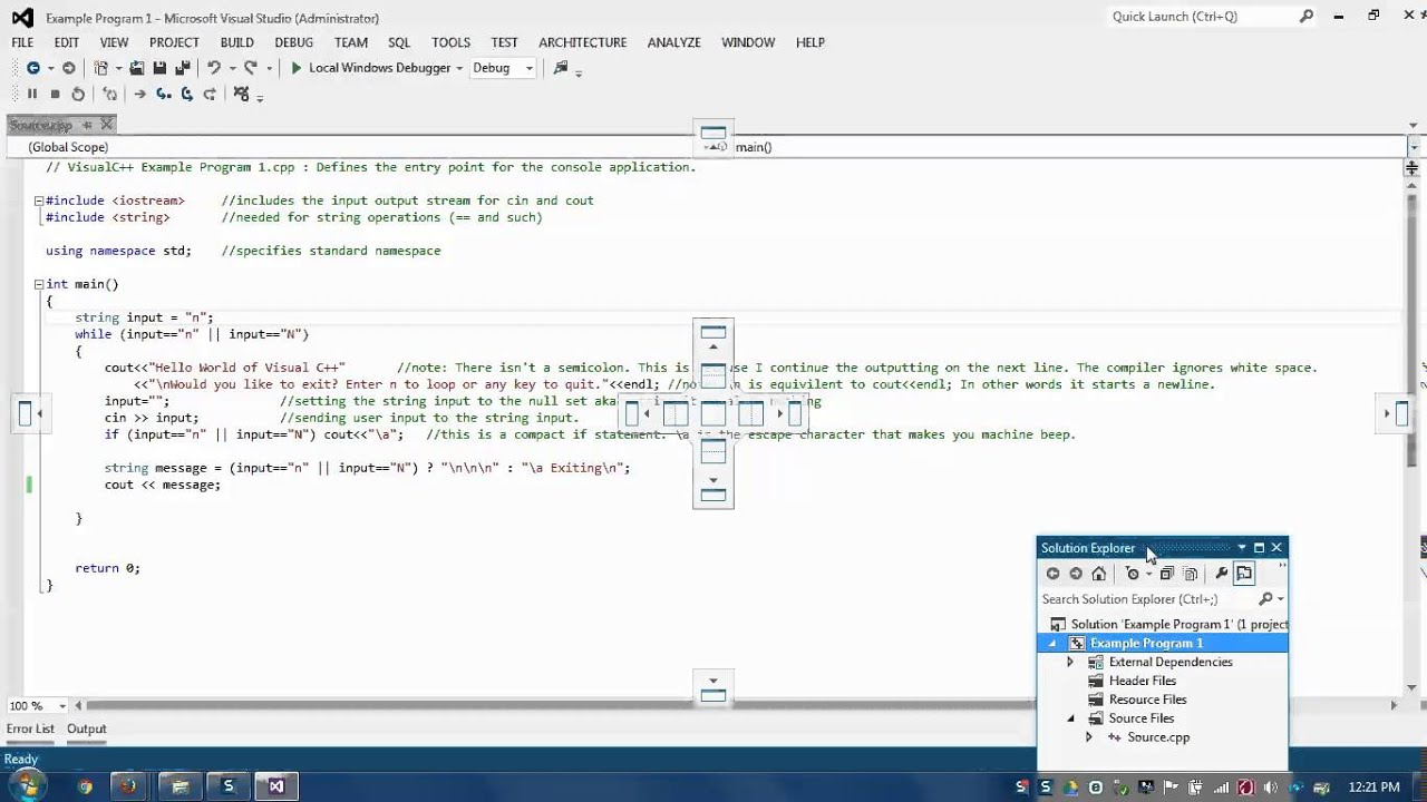 Visual Studio Tutorial Youtube