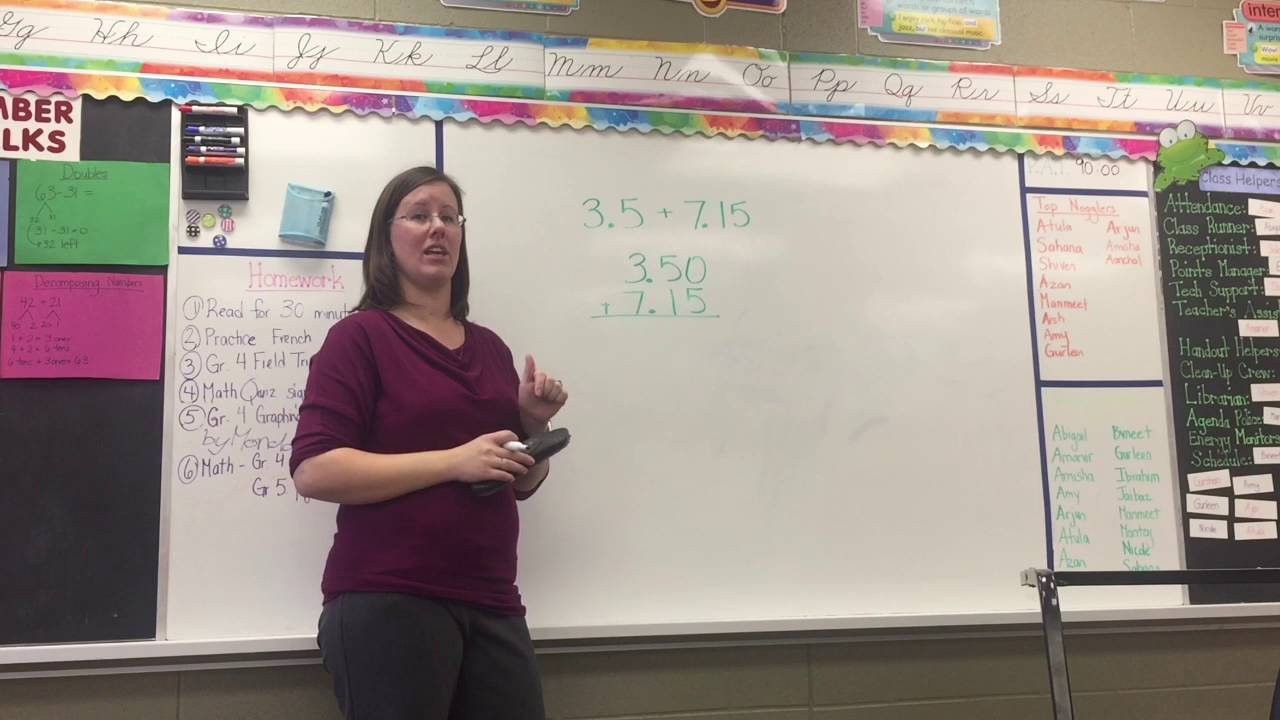 Adding Decimals Youtube