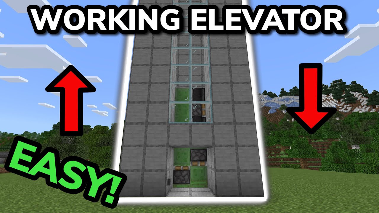 Most Realistic Elevator Minecraft Bedrock Tutorial Pt 1 Warrmx