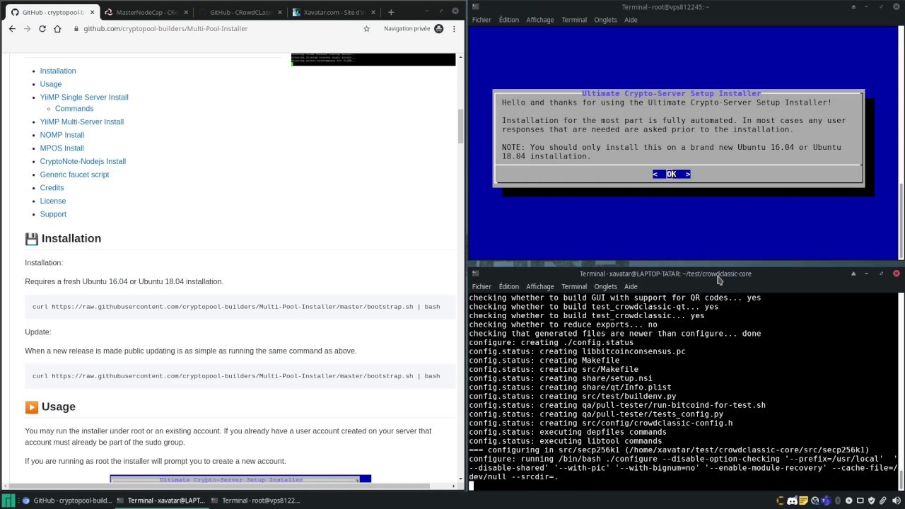 Tuto Install Crypto Mining Pool Yiimp On Ubuntu And Install 1 Coin