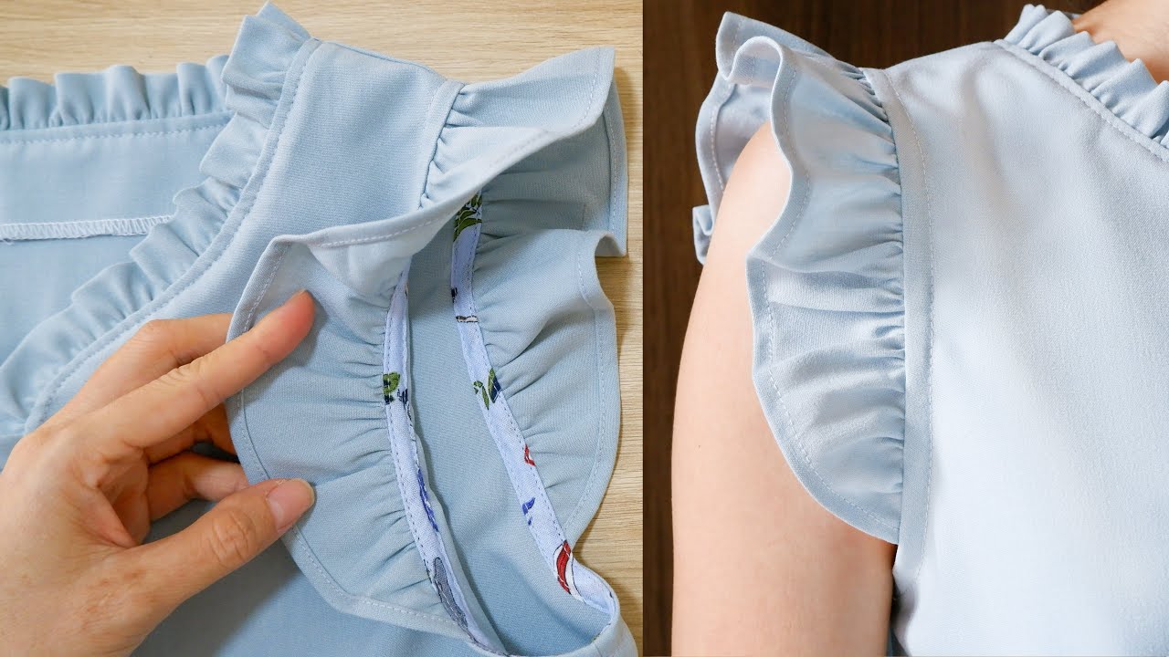 How To Sew Ruffle Sleeve Neatly Sleeve Sewing Technique For Beginners