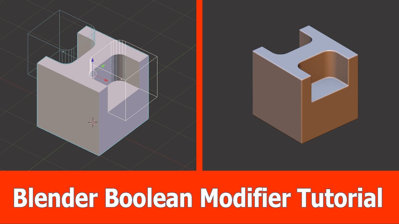 Blender Boolean Modifier Tutorial Youtube
